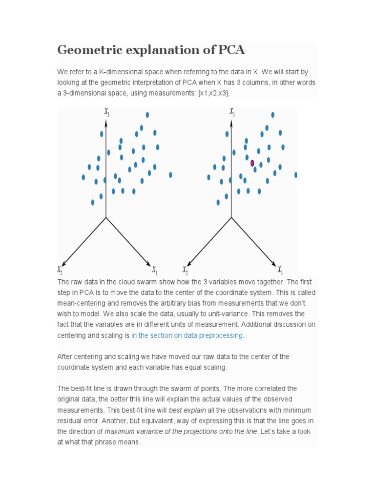 Geometric Explanation of PCA | PDF | Principal Component Analysis ...