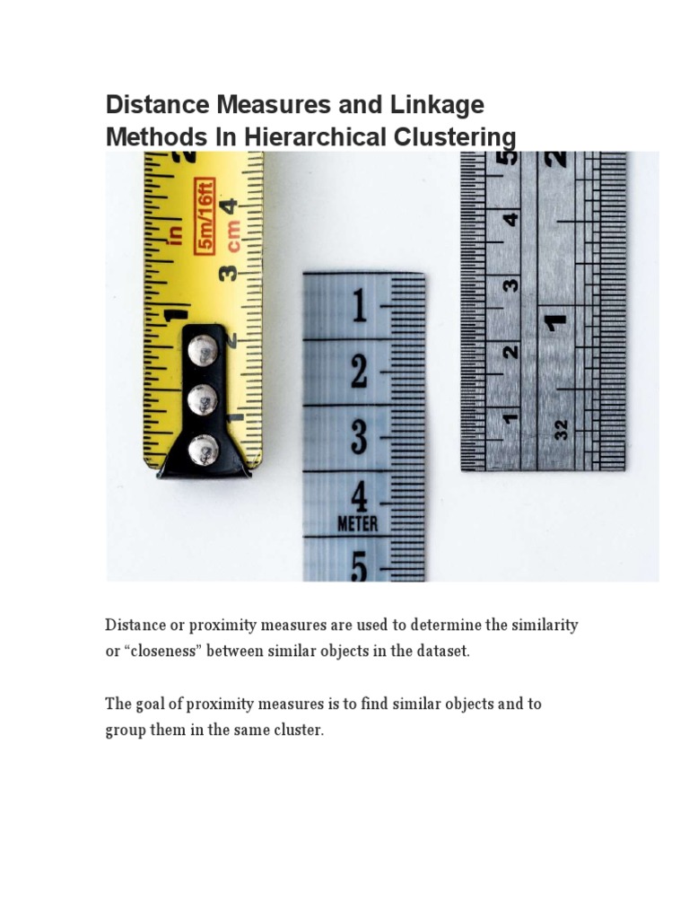 Distance Measures | PDF | Cluster Analysis | Distance