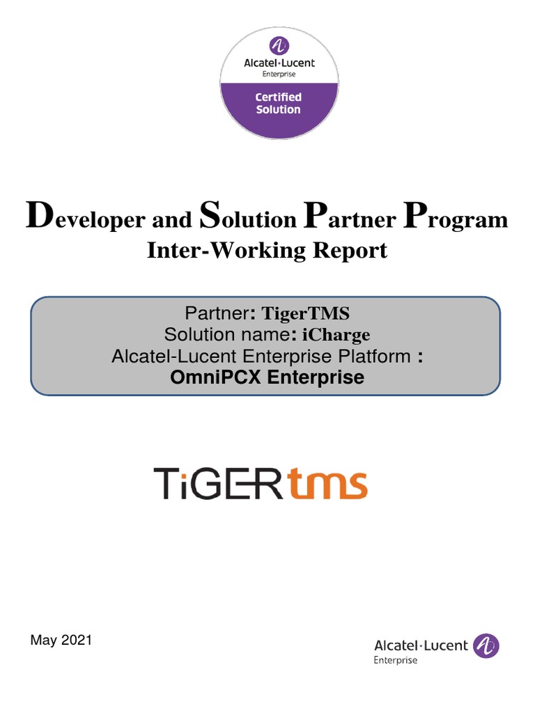 IWR 0404 Ed01 TigerTMS IChargeR50.3 OmniPCXEnterpriseR12.4 | PDF ...