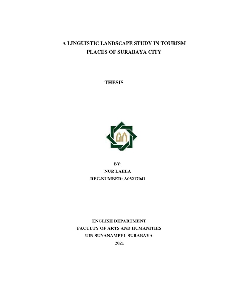 Landscape Linguistic Di Surabaya Pdf Linguistics Temple