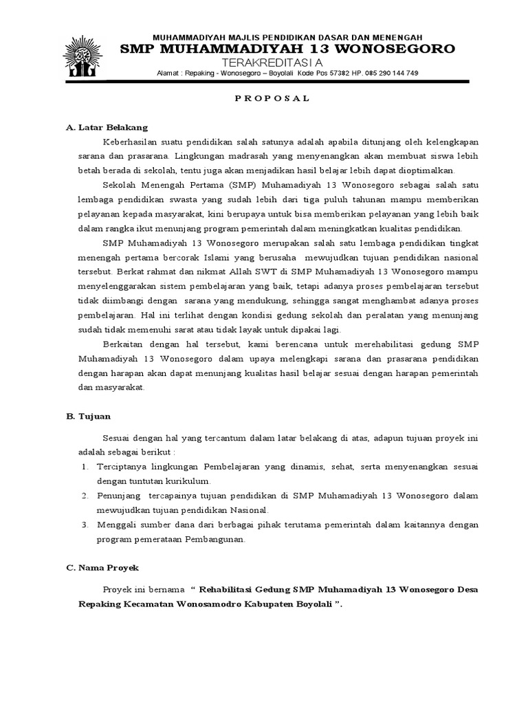 Proposal Rehap | PDF