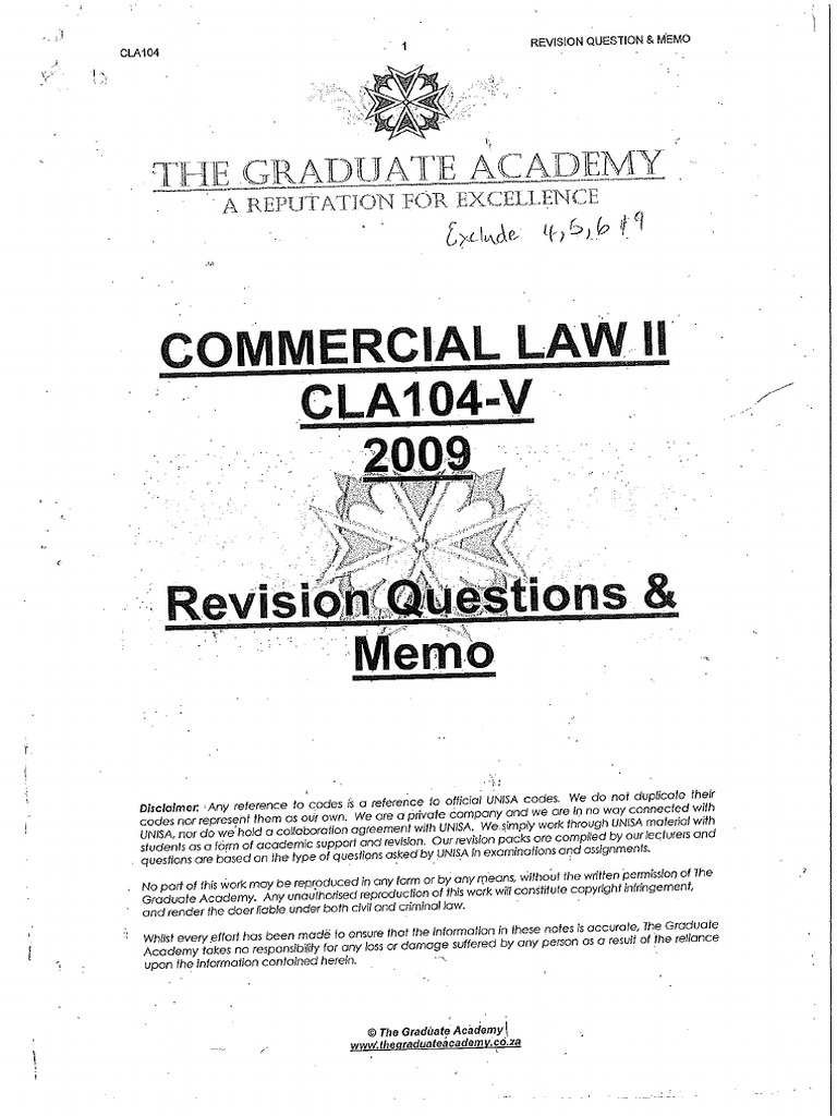 CLA QUESTIONS AND MEMOS | PDF