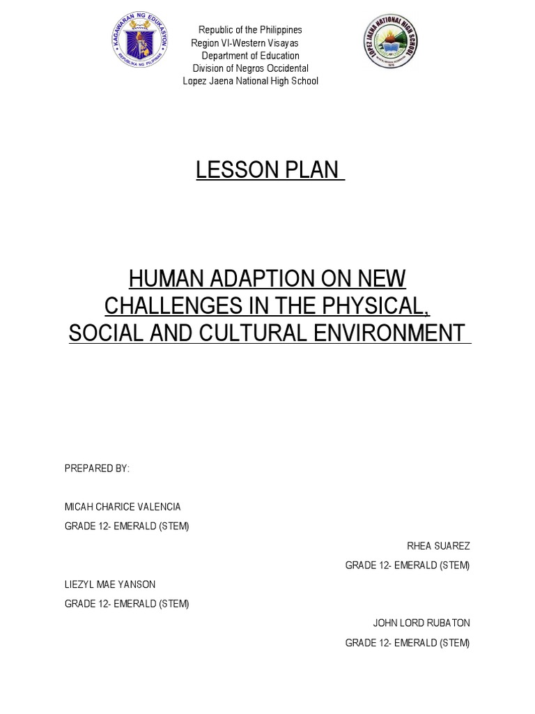Lesson Plan on Human Adaption to New Challenges | PDF | Climate Change ...
