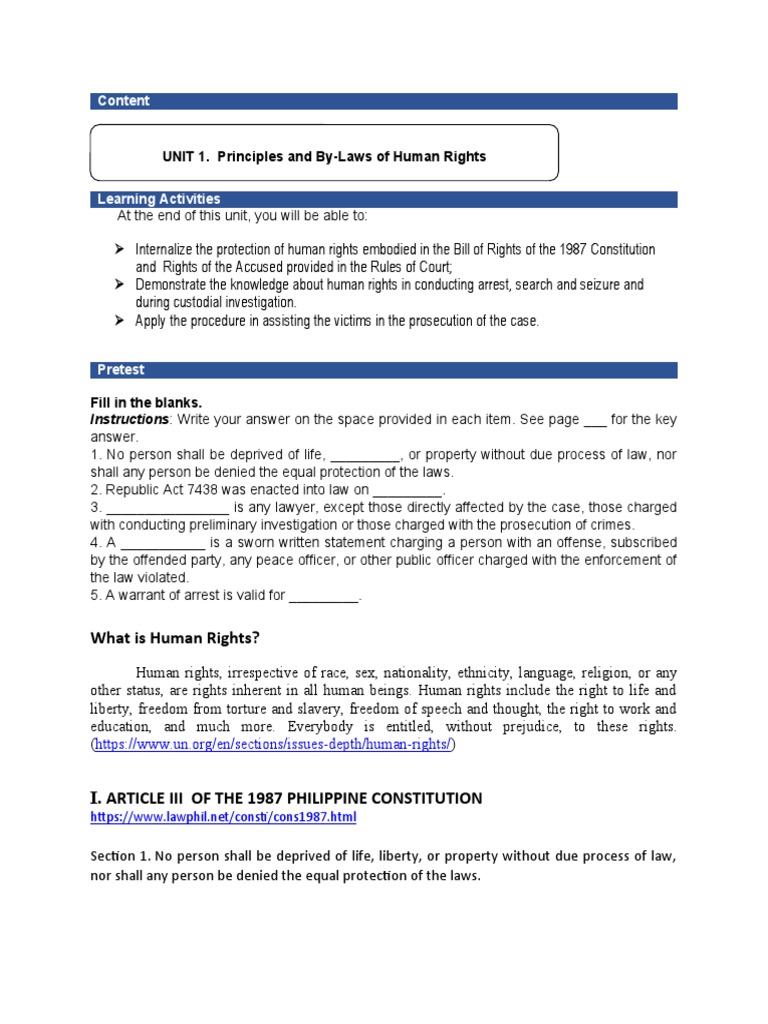 Protecting Human Rights: Understanding Constitutional Protections and ...