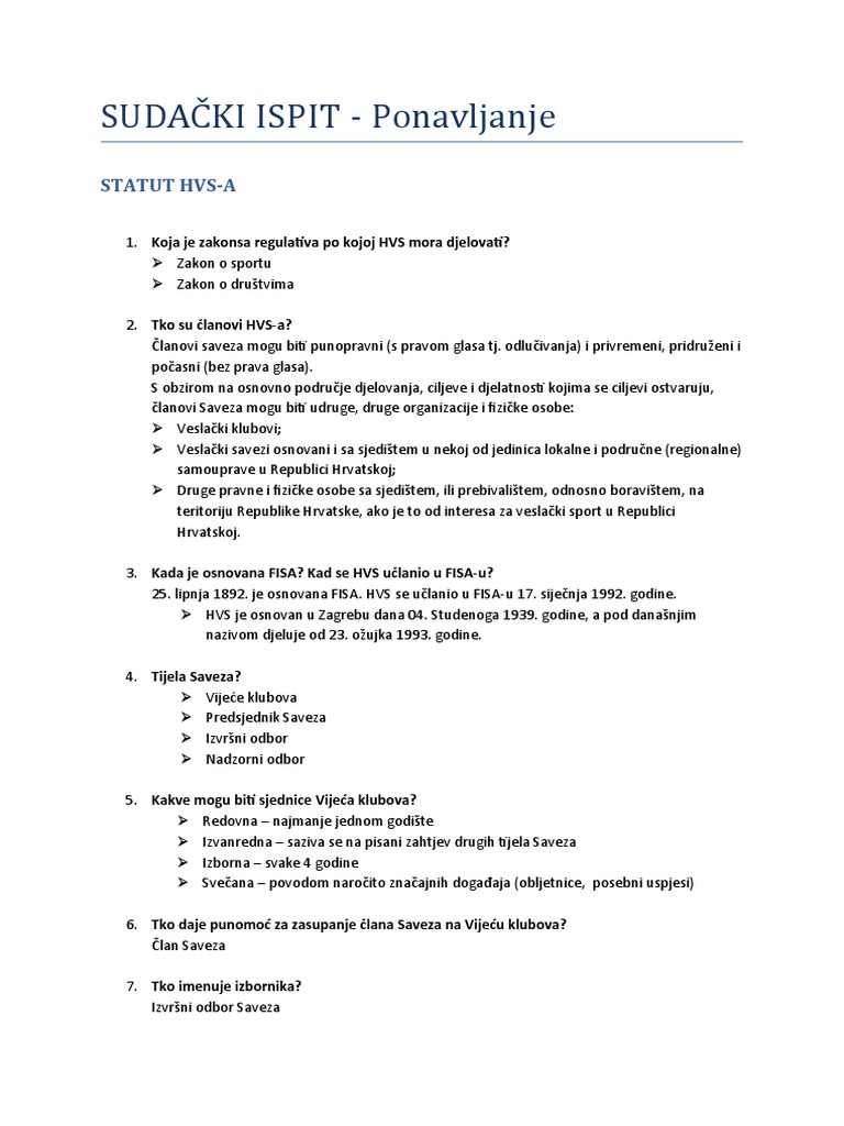 Ispit Za Veslačkog Sudca | PDF