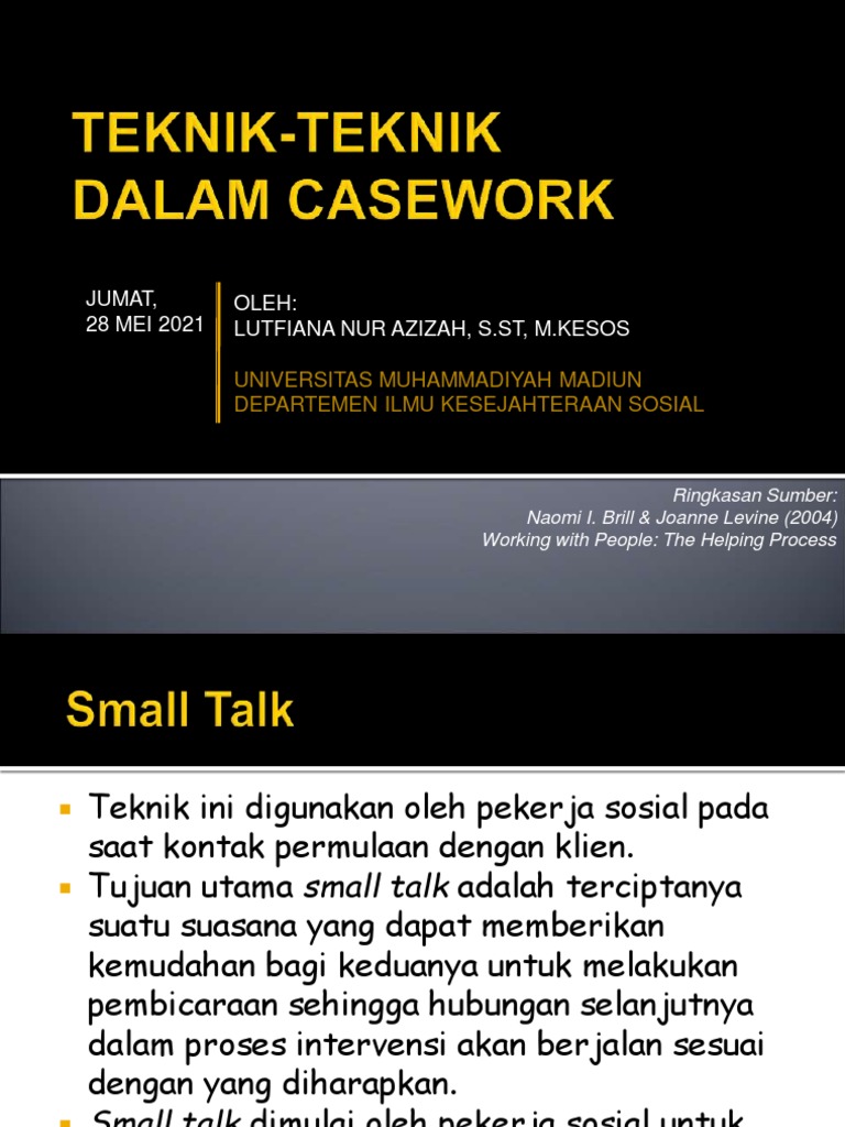 Teknik Dalam Case Work | PDF