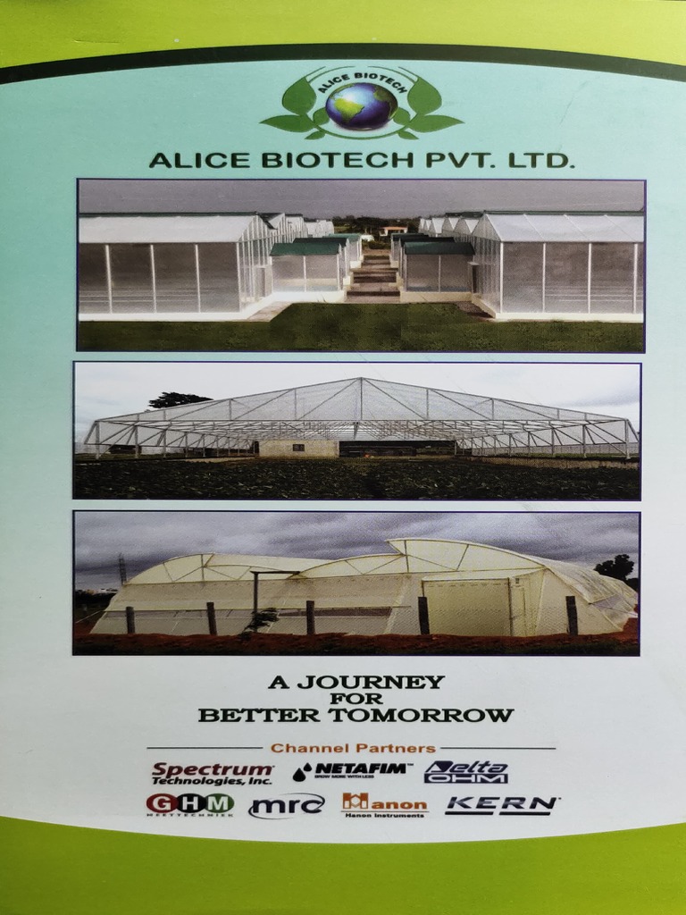 Alice Biotech PVT LTD | PDF | Greenhouse | Agriculture