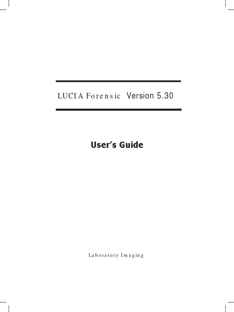 LUCIA Forensic 5.30 UsersGuide | PDF | Installation (Computer Programs) | Display Resolution