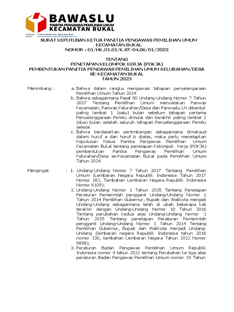 SK Pokja Bukal 2023 | PDF