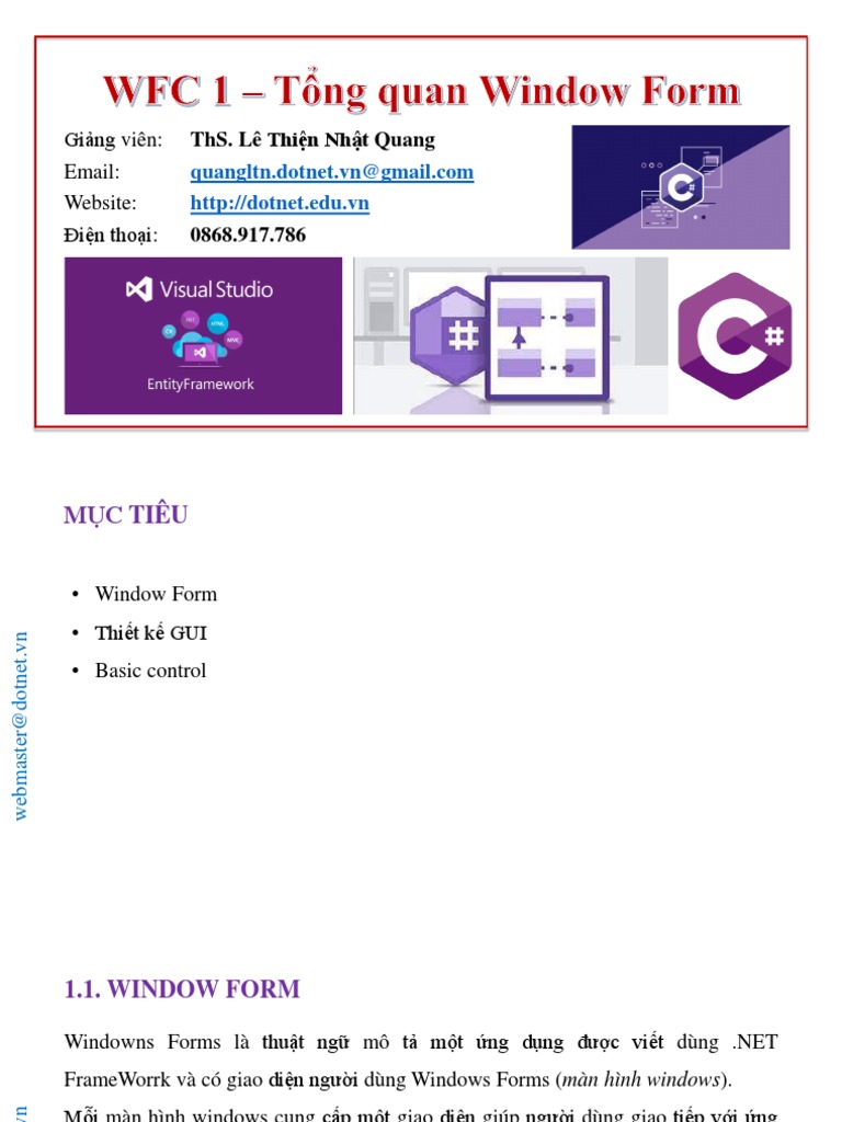 Session1 Tong Quan Gui ControlBasic WFC | PDF
