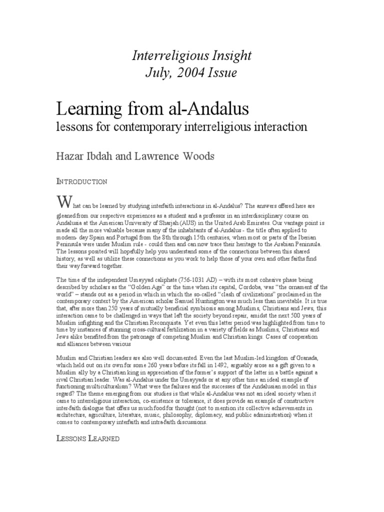 Learning From Al-Andalus | PDF | Al Andalus | Jews Learning From Al-Andalus | PDF | Al Andalus | Jews