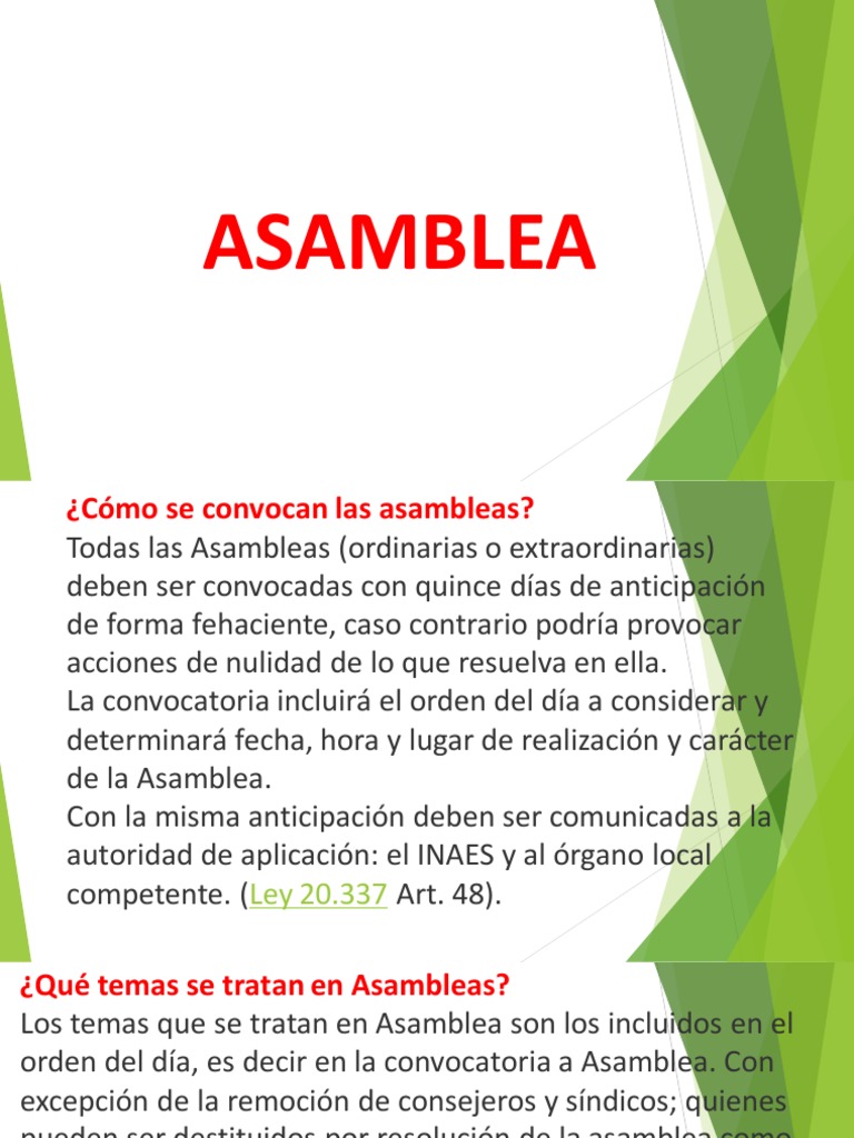 ASAMBLEA | PDF | Votación | Gobierno