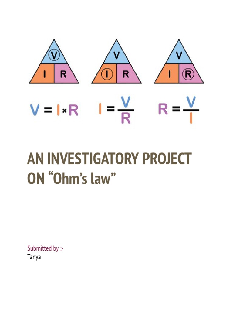 Tanya's investigation of Ohm's law | PDF | Electrical Resistance And ...