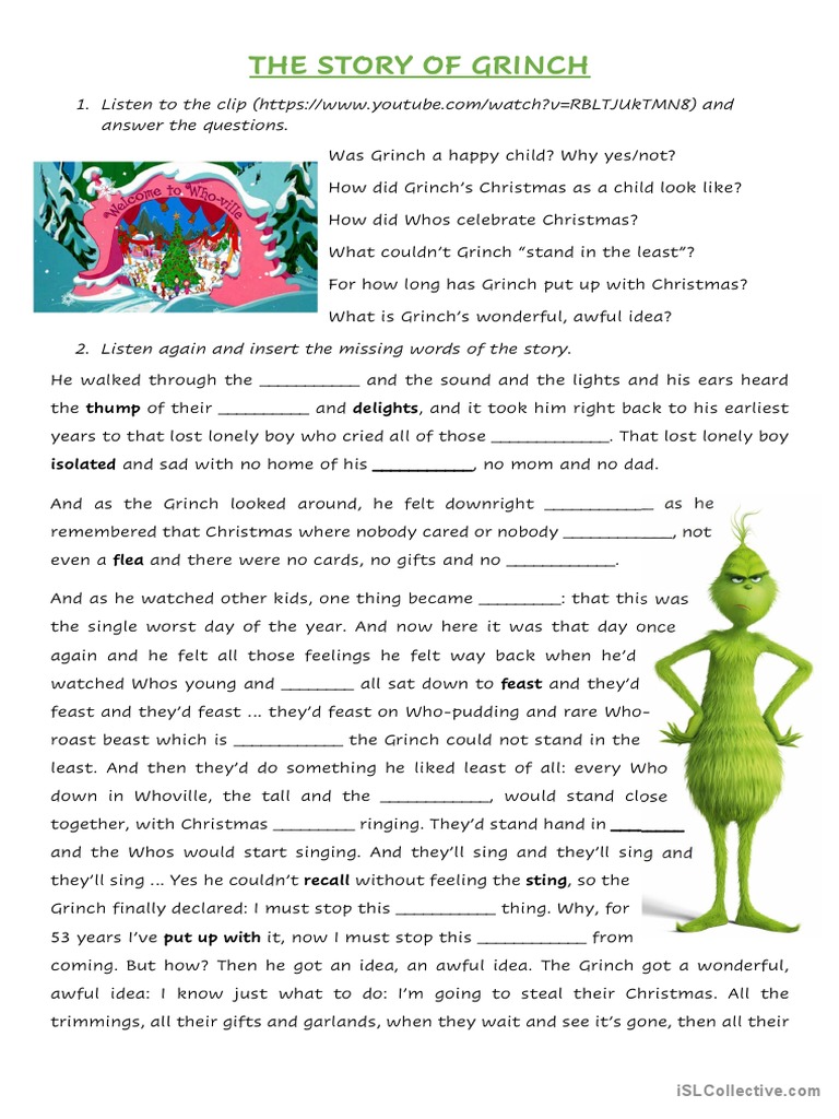 The Story of Grinch | PDF