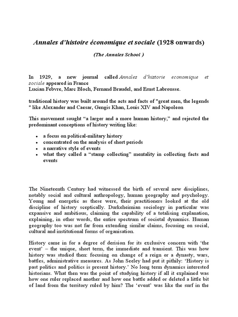 Annales School Matter For | PDF | Science