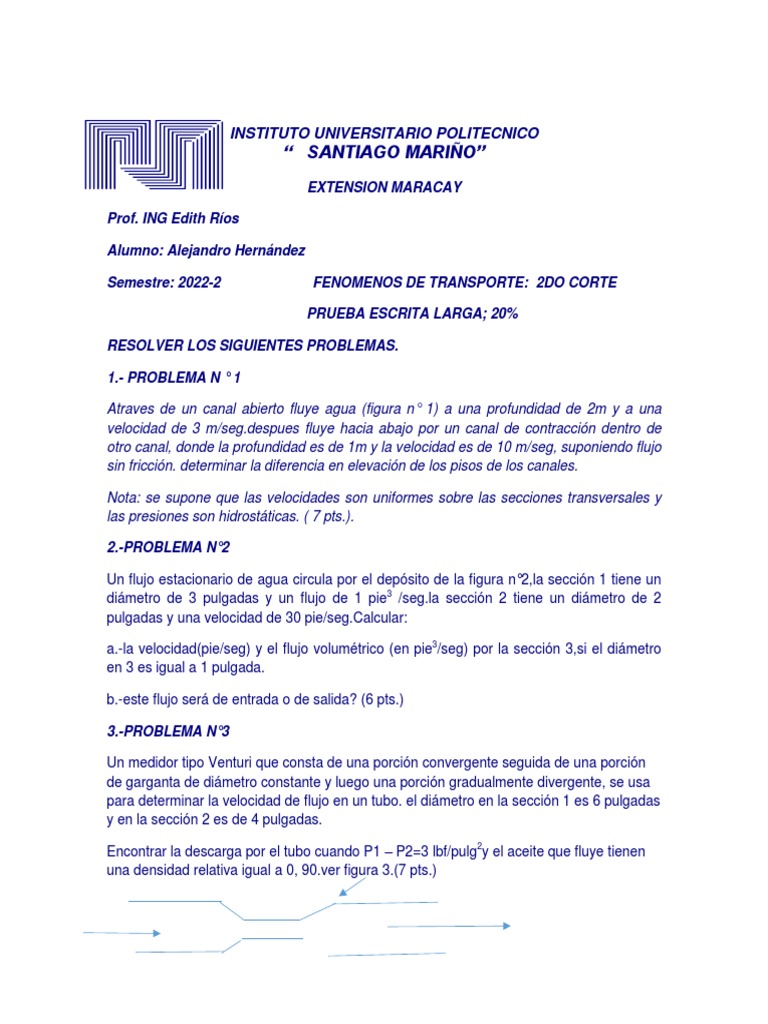 PRUEBA ESCRITA LARGA, 2DO CORTE, Alejandro | PDF