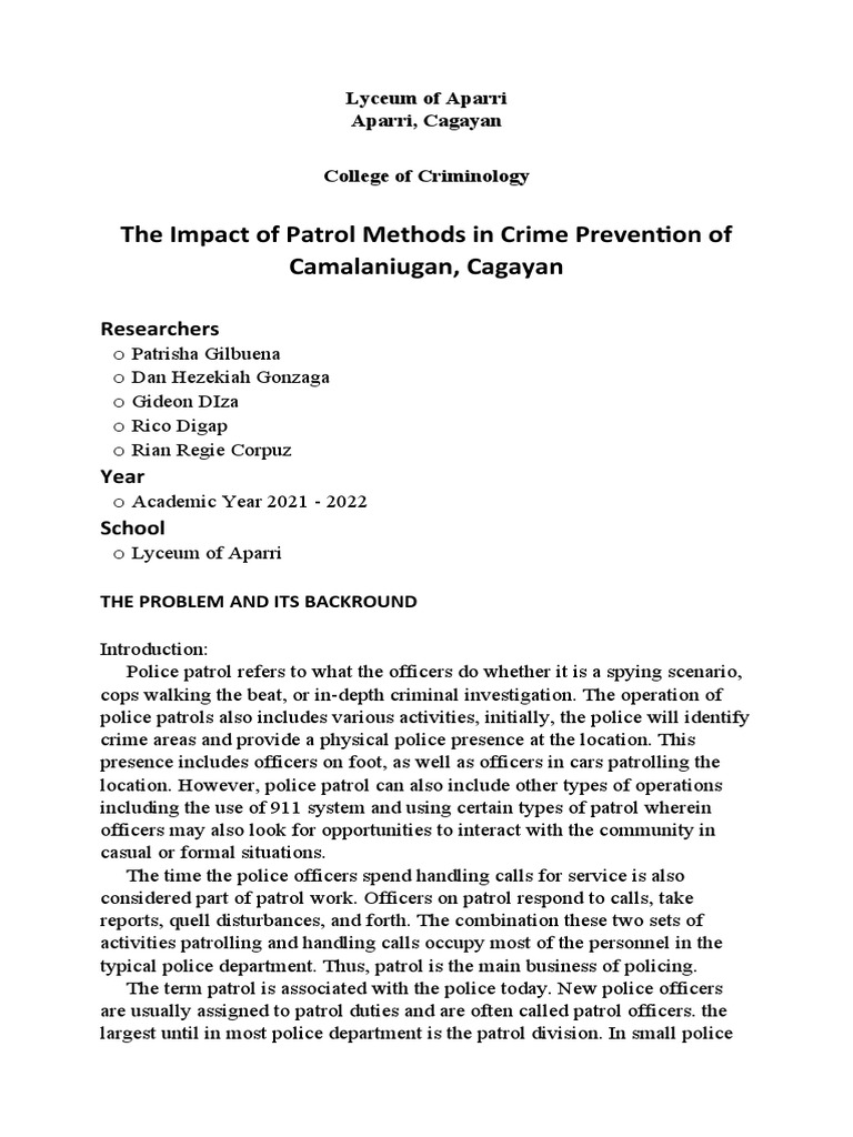 Research Presentation | PDF | Police | Survey Methodology