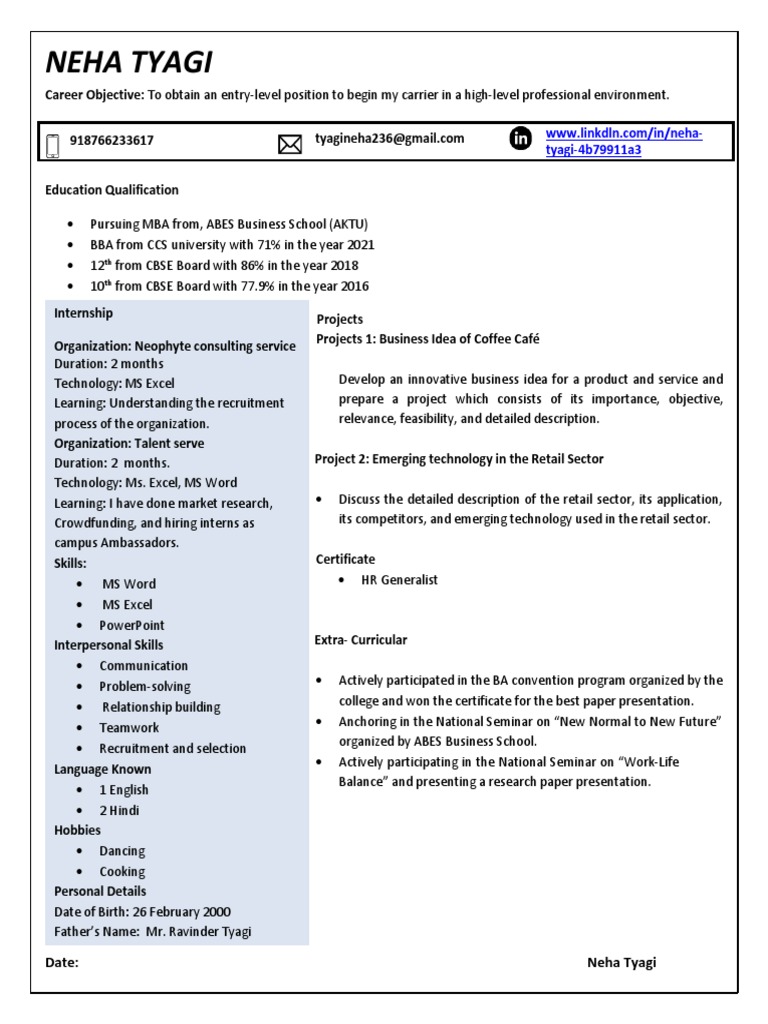 Neha Tyagi | PDF | Business | Cognition