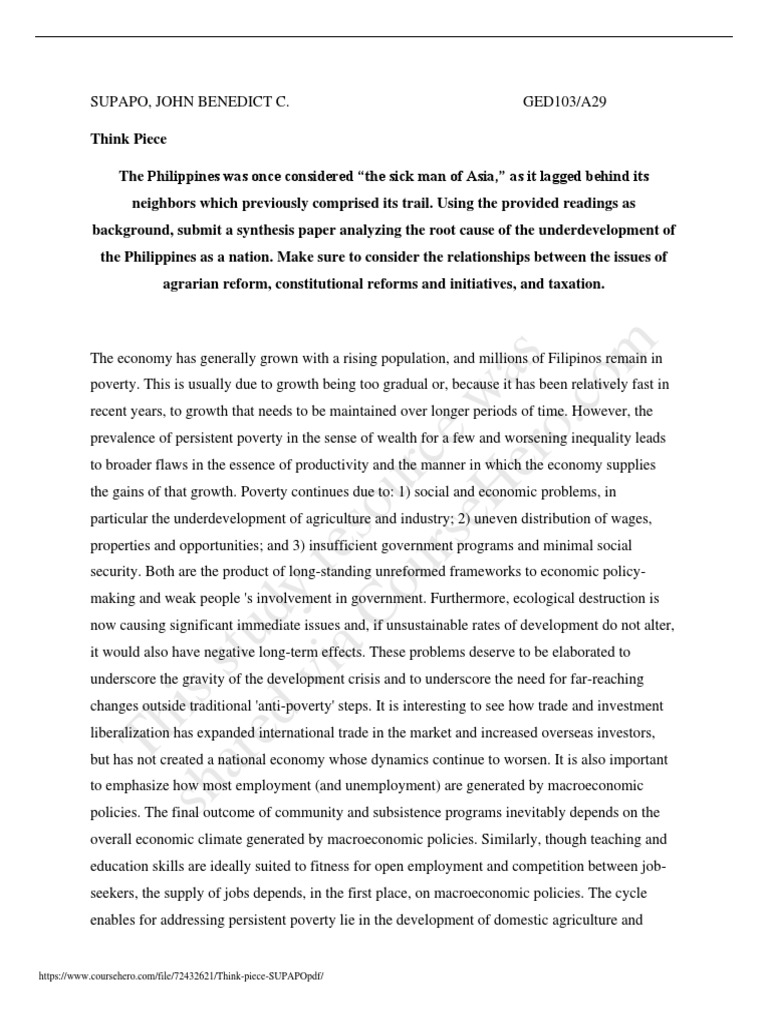 Think Piece SUPAPO | PDF | Economic Growth | Taxes