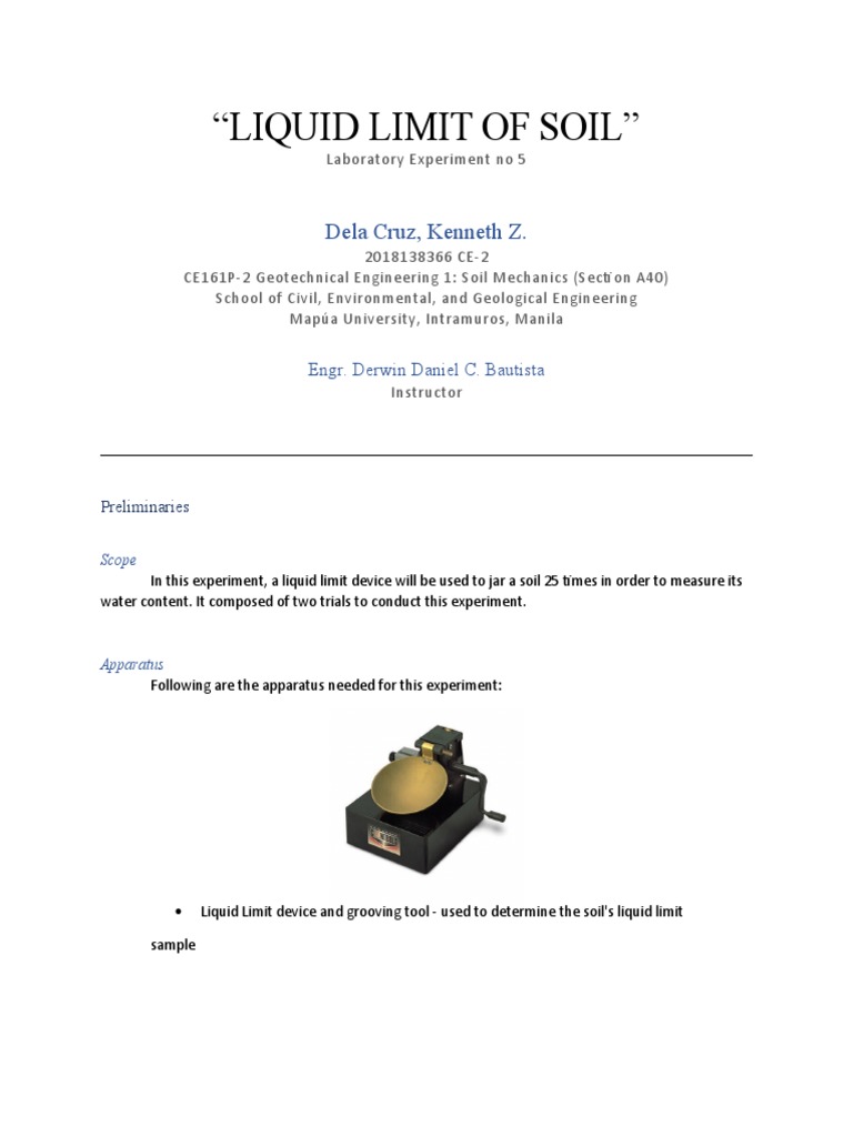 Lab Report Template | PDF | Soil | Earth Sciences
