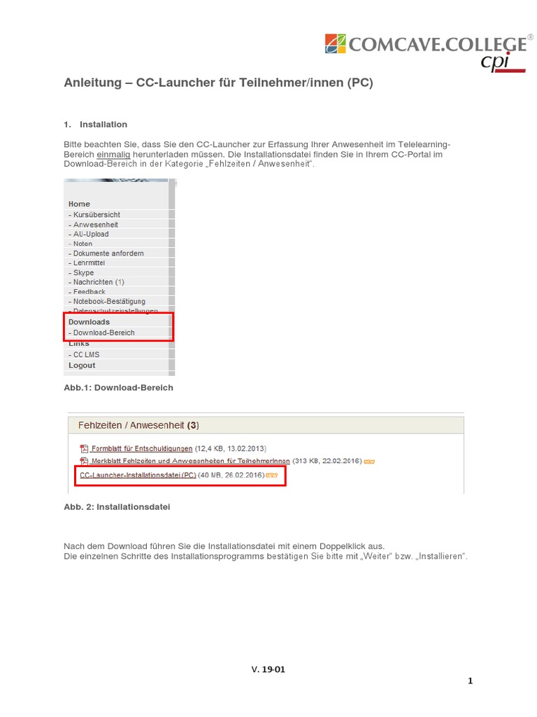 Anleitung CC-Launcher | PDF