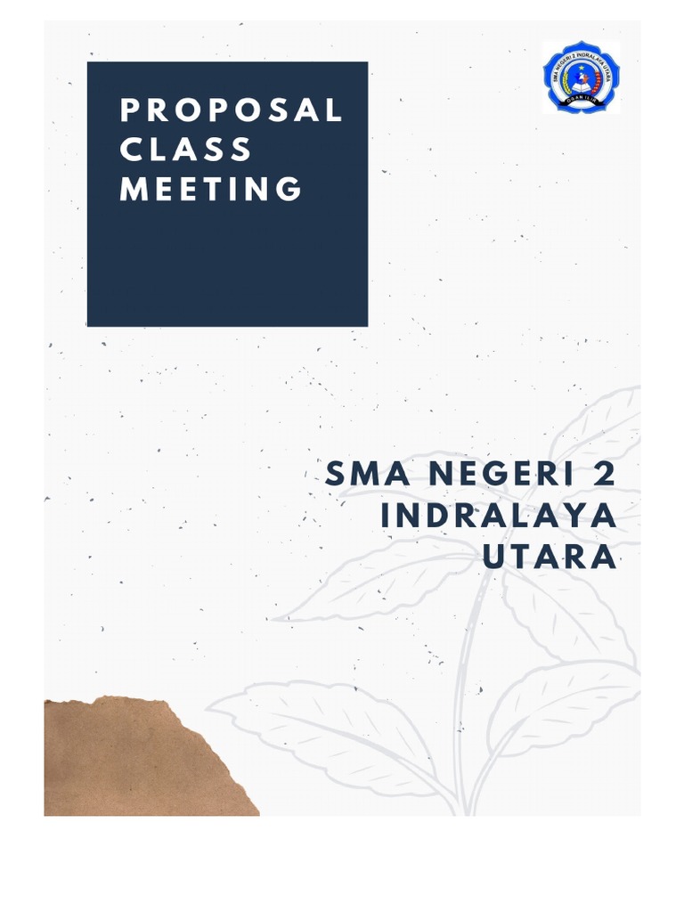 Proposal Class Meeting SMA-1 | PDF