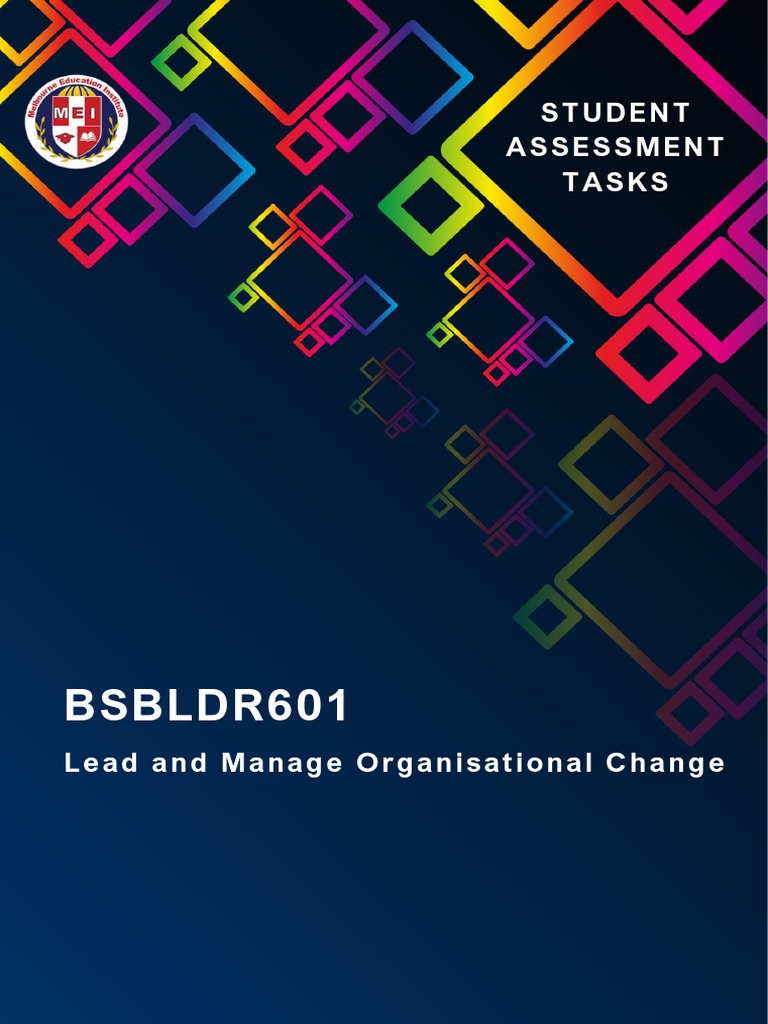 BSBLDR601 Student Assessment Tasks | PDF | Risk Management | Change Management
