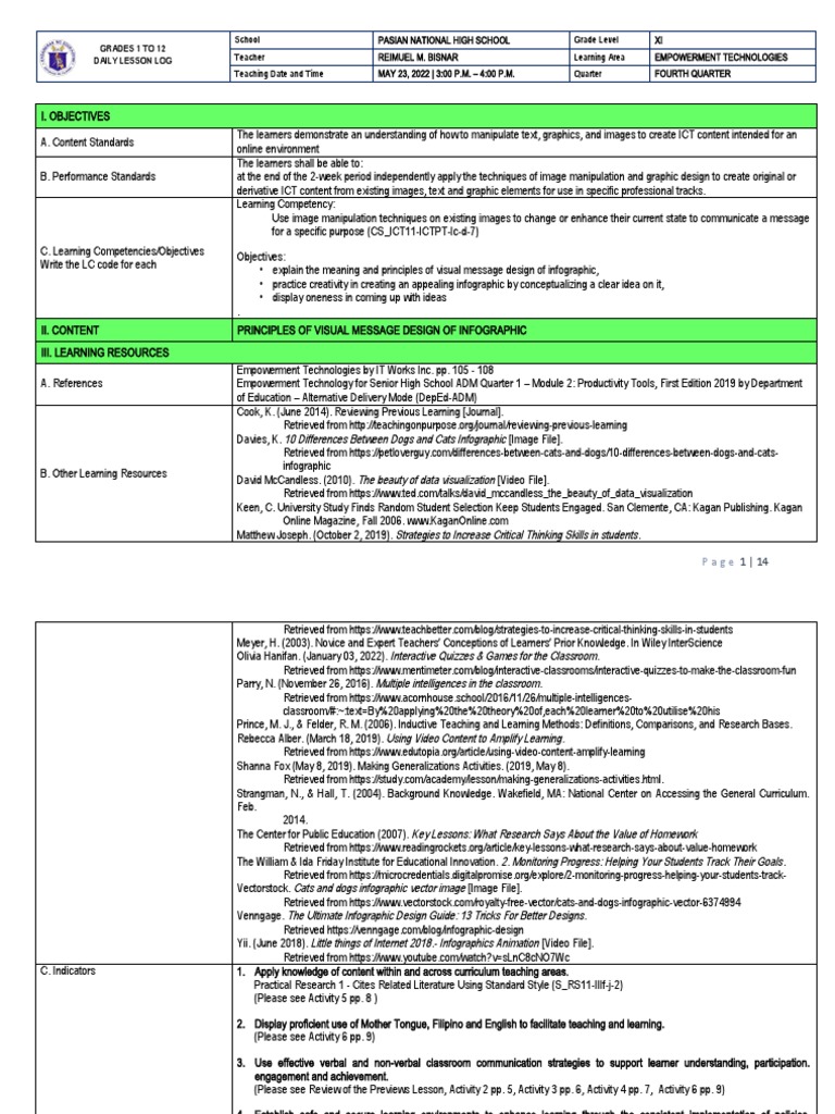 DLL - Empowerment Technologies - Principles of Visual Message Design of ...
