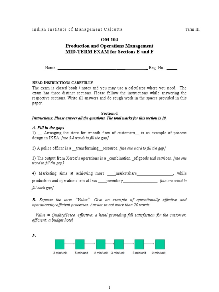 Sample Mid Term Exam | PDF | Coffee | Inventory
