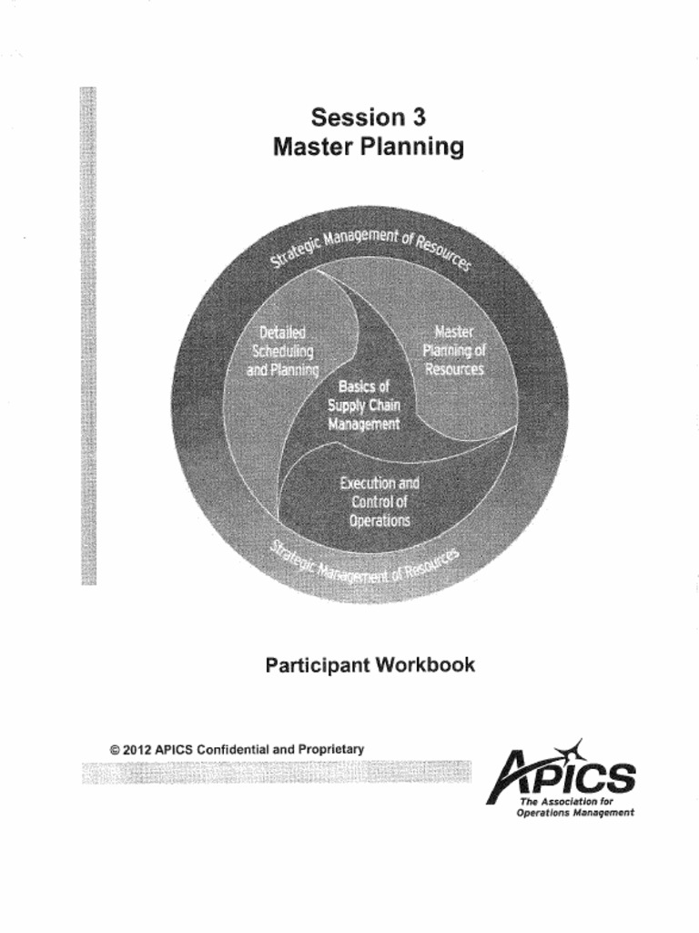 BSCM Participant Workbook - Session 3 - Master Planning | PDF