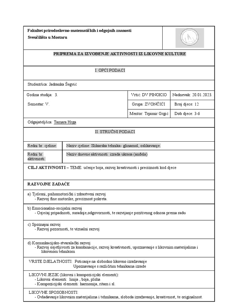 Likovni Priprema | PDF