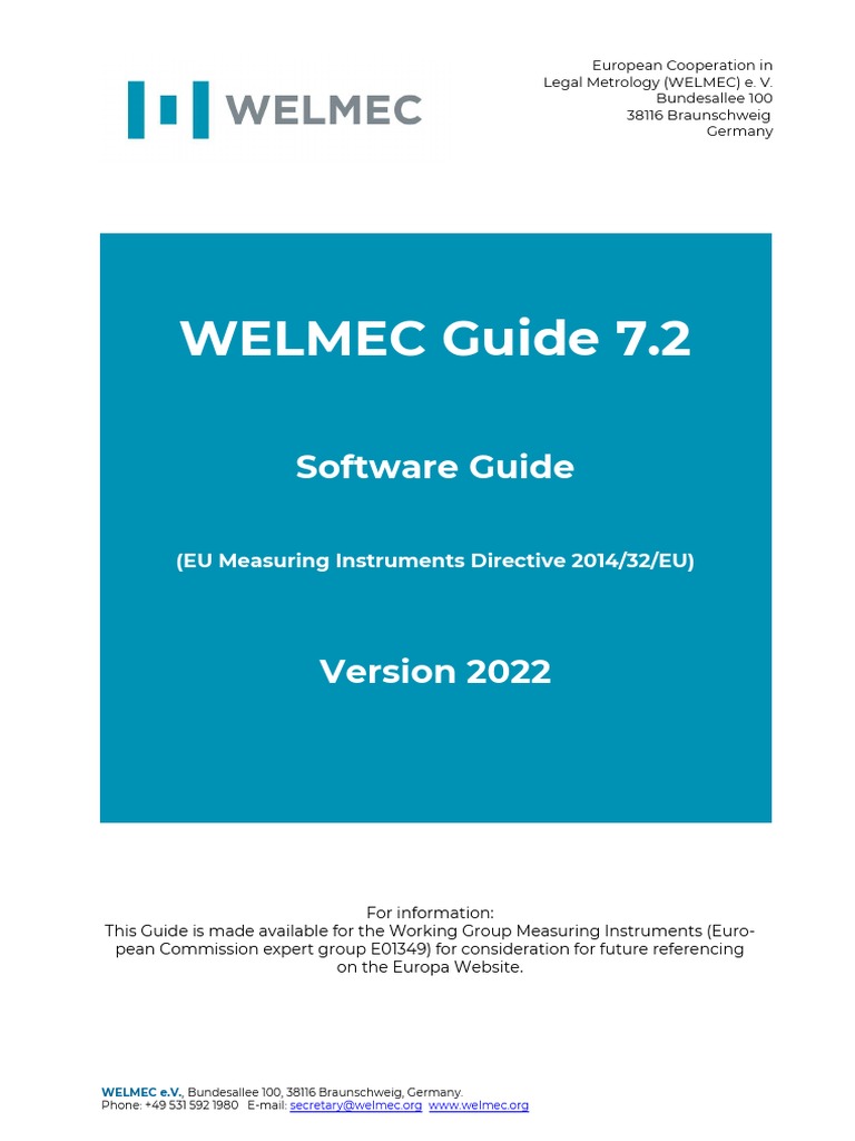 WELMEC Guide 7.2 Version v2022 | PDF | Key (Cryptography) | Public Key ...
