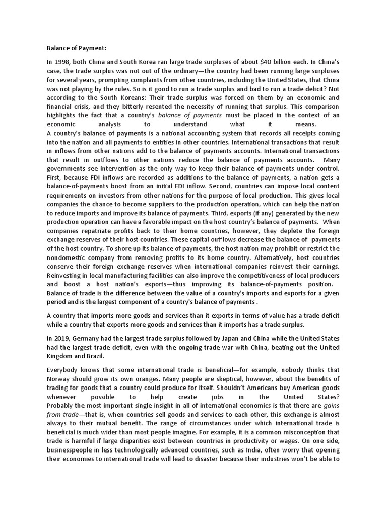 Trade Final | Download Free PDF | European Union | Balance Of Payments