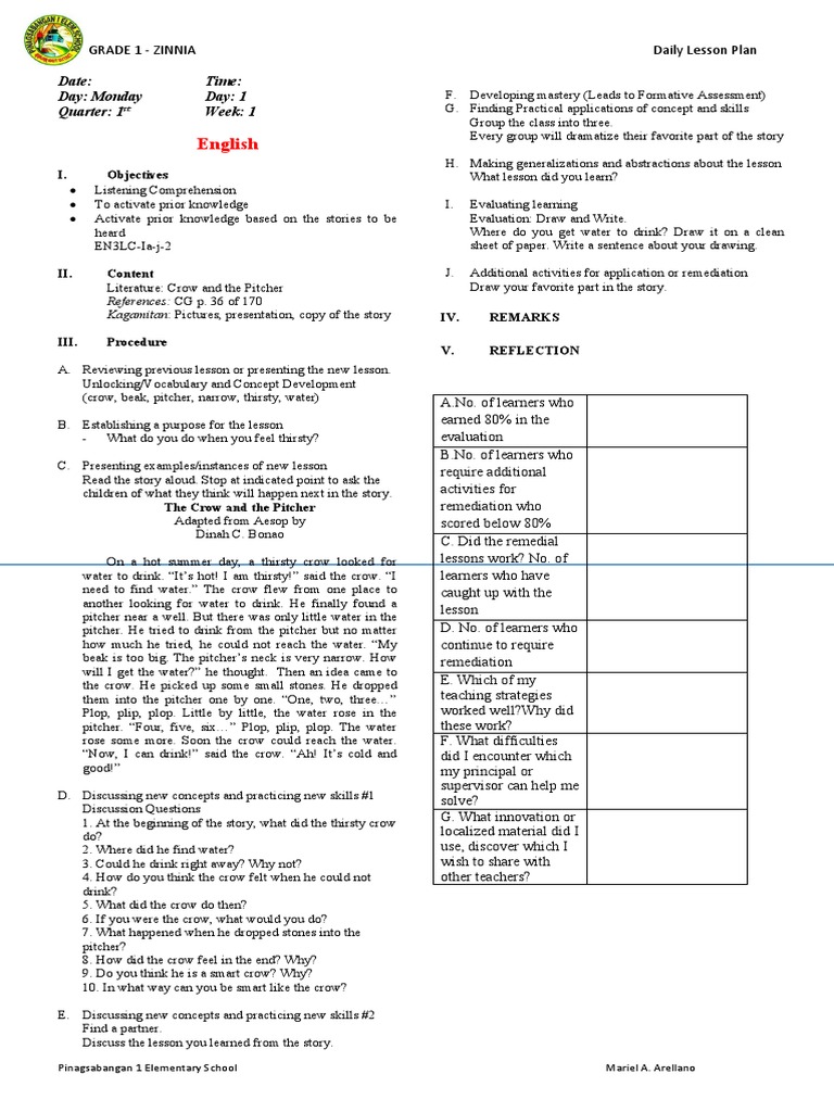 English Week 1 2020 | PDF | Lesson Plan | Learning English Week 1 2020 | PDF | Lesson Plan | Learning