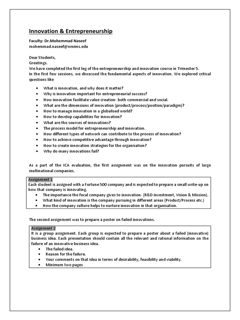 Innovation and Entrepreneurship | PDF | Marketing Strategy | Startup ...