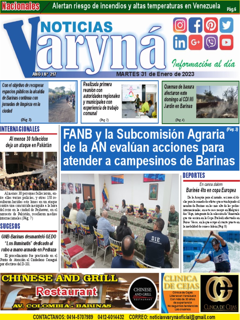 Noticias Varyna 31-01-2023m | PDF | Venezuela | Nicolás Maduro