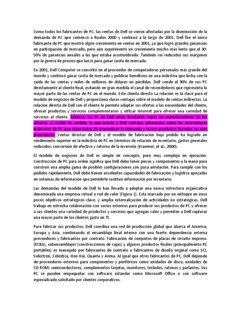 Caso Dell Computer | PDF | Dell | Ordenador portátil