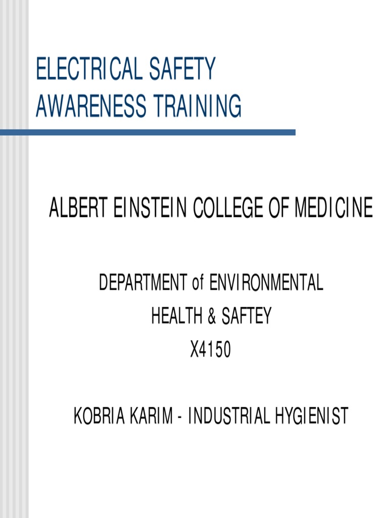 Safety - Electrical-Safety-Awareness-Training | PDF | Electrical ...