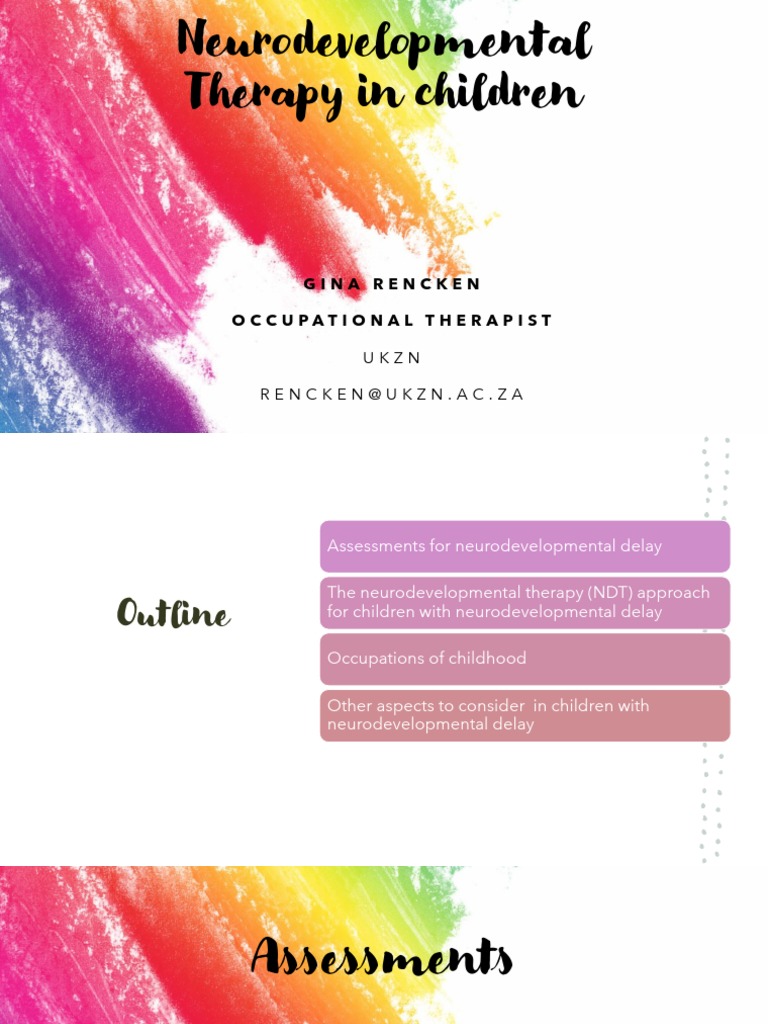 NDT in Children - Gina Rencken 2022 - PANDA | PDF | Perception | Behavioural Sciences