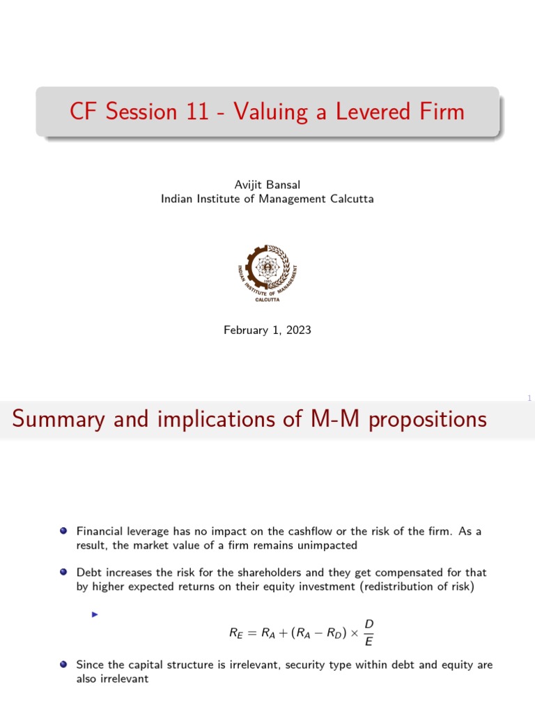 Slide 11 | PDF | Cost Of Capital | Free Cash Flow