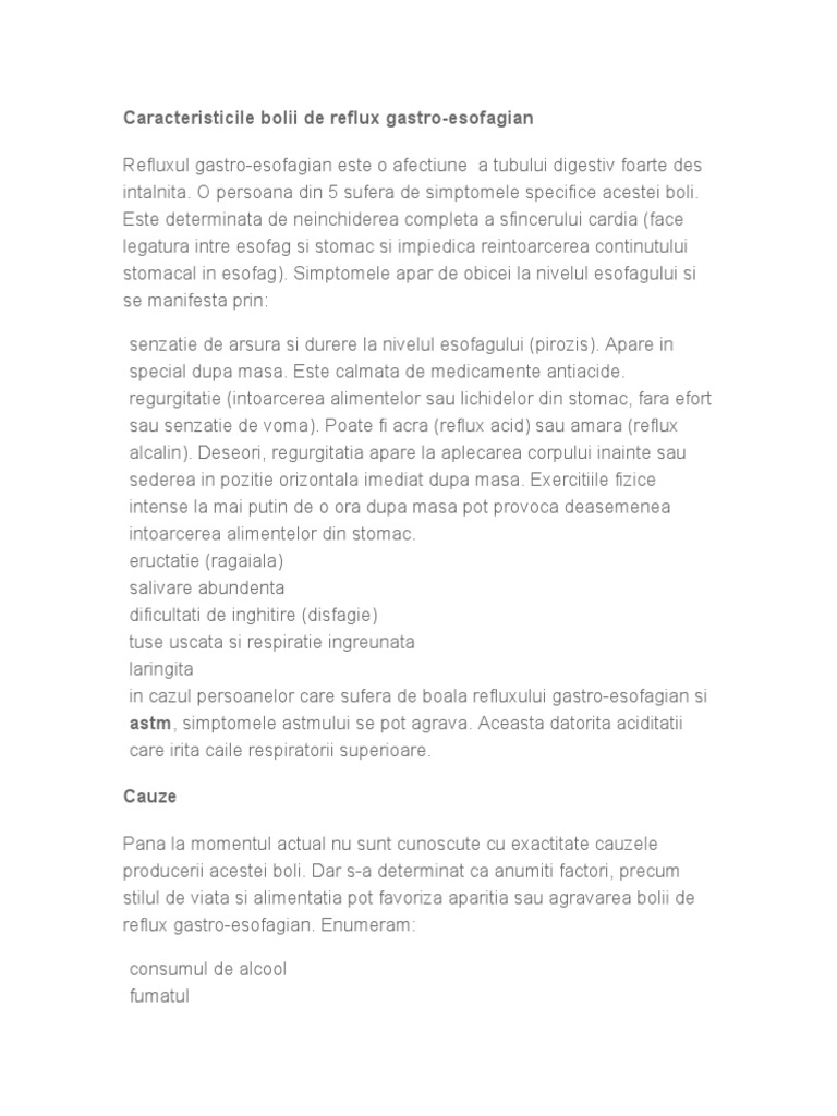 Reflux Gastro Esofagian 3 | PDF