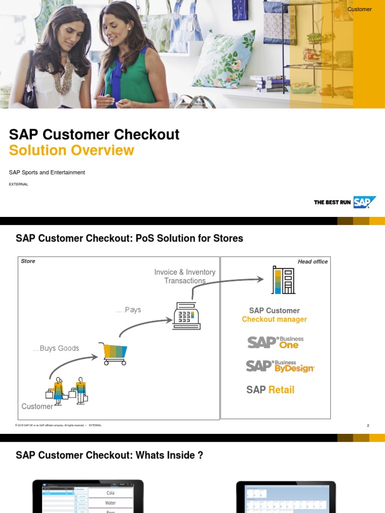 SAP Customer Checkout Solution Overview ENG | PDF | Point Of Sale ...