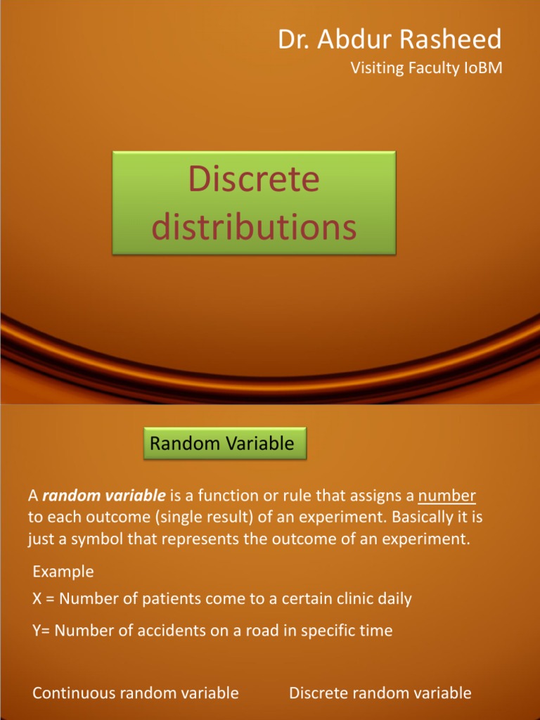 (Lecture 4) Discrete Probability Distributions | PDF | Probability ...
