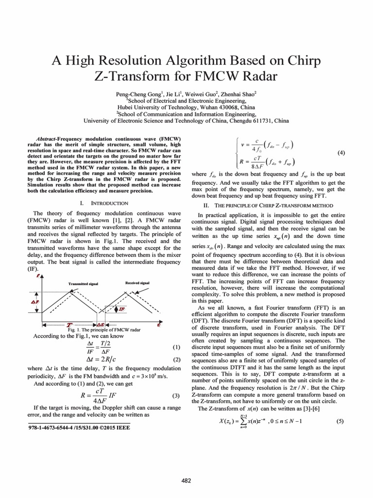 A High Resolution Algorithm Based On Chirp | PDF