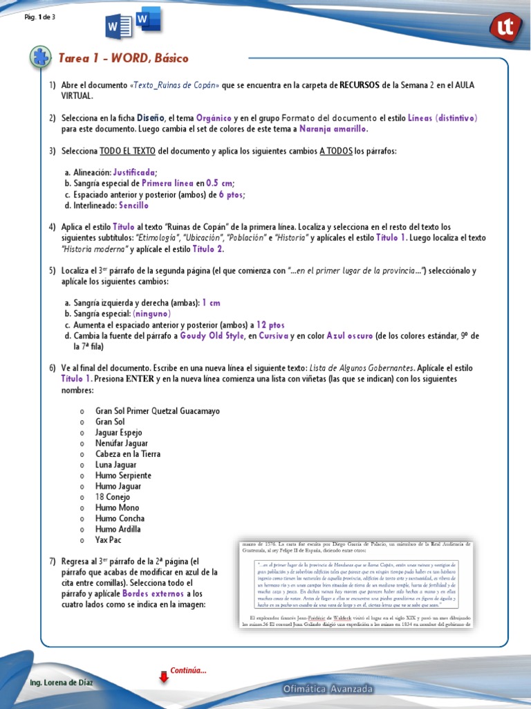 Tarea 1_Word-Básico | PDF