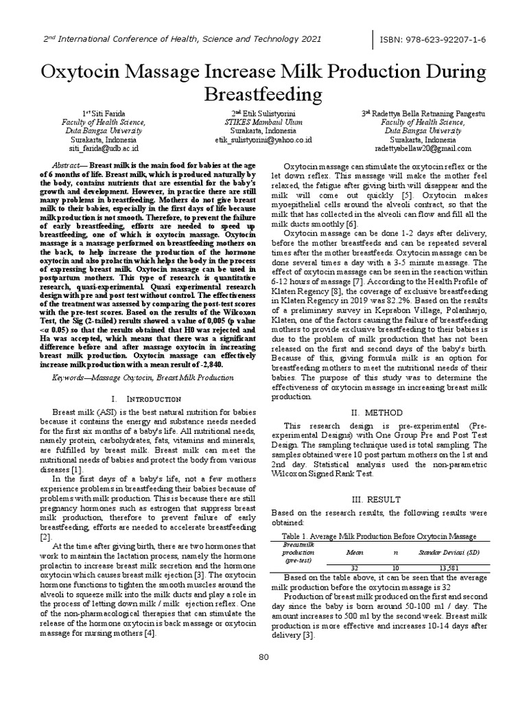 Jurnal Oksitosin | PDF | Breast Milk | Breastfeeding