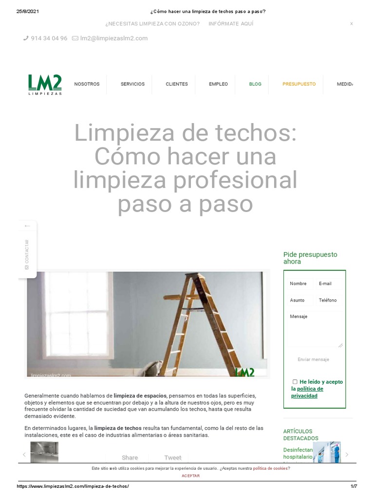 ¿Cómo Hacer Una Limpieza de Techos Paso A Paso | PDF | Ventilación (Arquitectura) | Cookie HTTP
