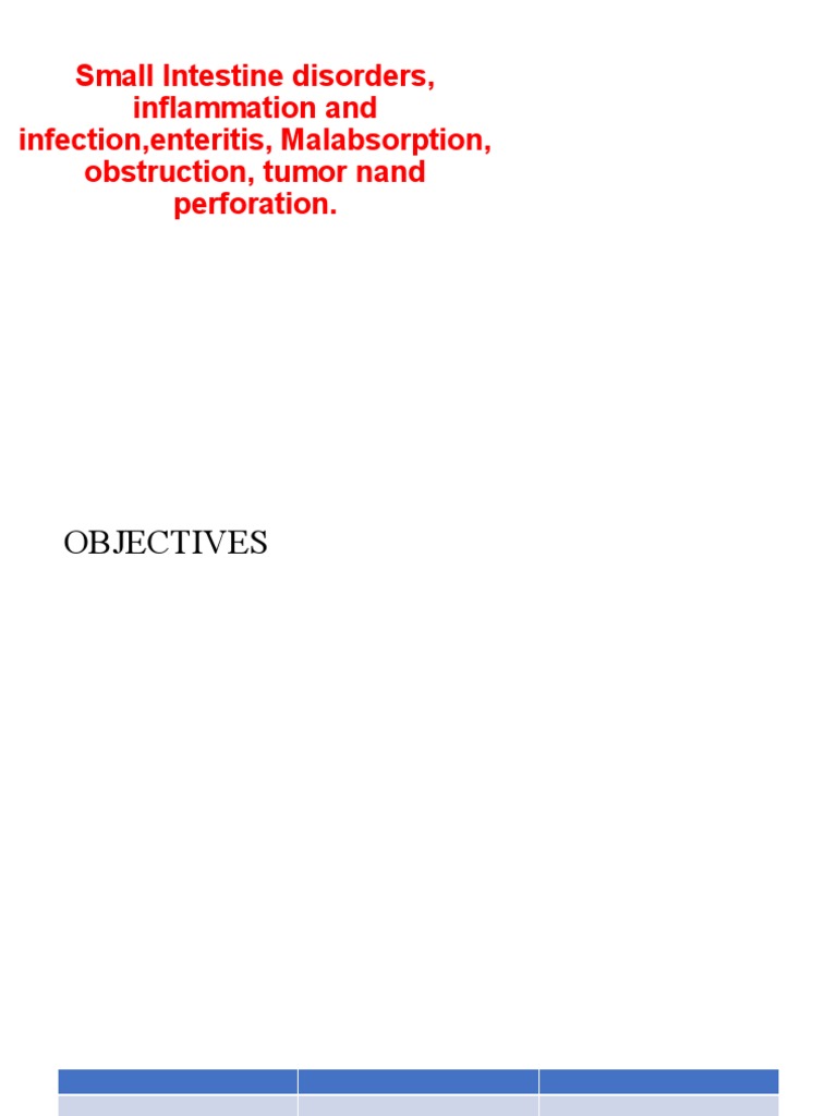 Small Intestine Disorders, Inflammation and Infection, Enteritis ...