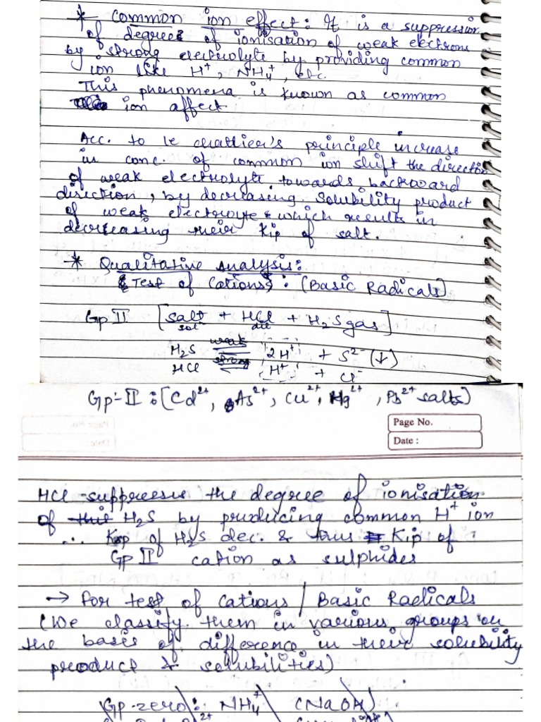 Common Ion Effect | PDF