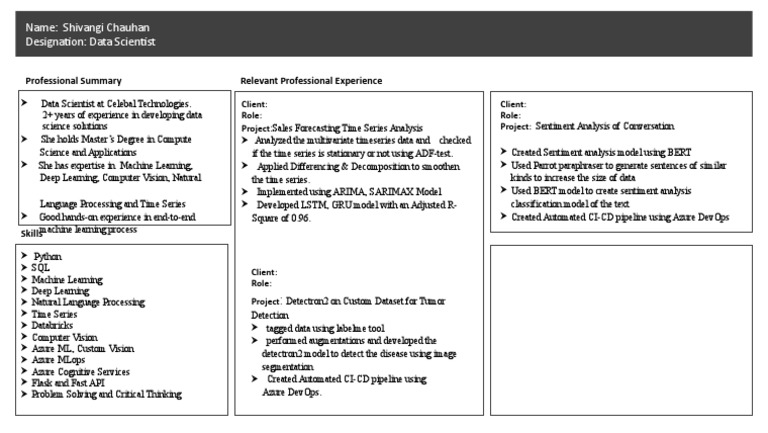 Resume Format | PDF | Time Series | Deep Learning